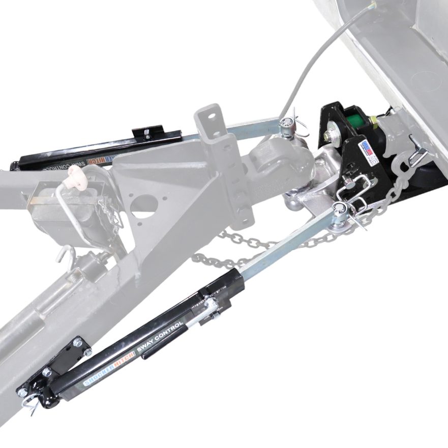 Shocker Max Black Air Hitch Combo Ball & Sway Control Towing Kit